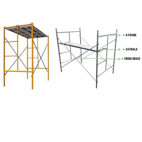 Frame Scaffolding With Cross Brace Coupling Powder Coating Scaffold System For Construction