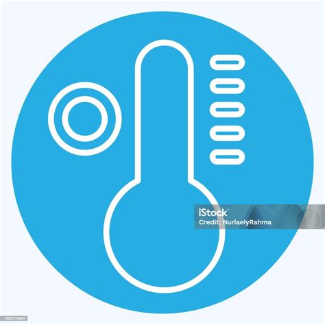 아이콘 온도 에어컨 기호와 관련이 있습니다 파란 눈 스타일 심플한 디자인 편집 가능 간단한 그림 건강관리와 의술에 대한 스톡 벡터 아트 및 기타 이미지 Istock