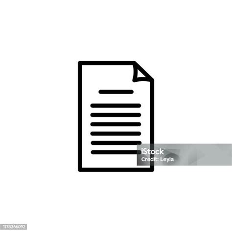 문서 아이콘 벡터입니다 간단한 평면 기호입니다 흰색 배경에 완벽한 검은 색 그림 그림 0명에 대한 스톡 벡터 아트 및 기타 이미지 0명 계약서 공란 Istock