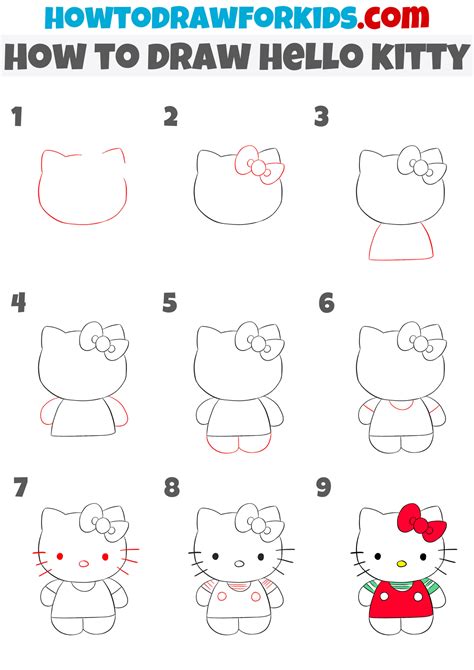 How To Draw A Hello Kitty Bow