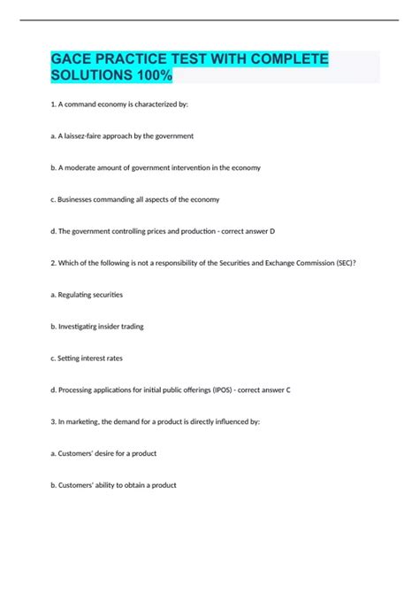 Gace Practice Test With Complete Solutions 100 Parapro Stuvia Us