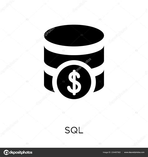 Icono Cuadrado Diseño Símbolo Sql Colección Networking Ilustración