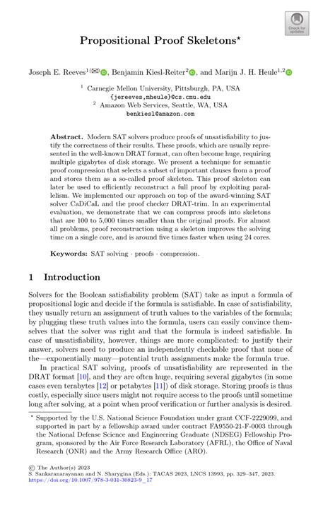 Pdf Propositional Proof Skeletons