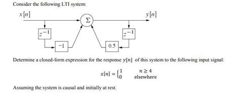 Solved Consider The Following Lti System Σ 05 Determine A