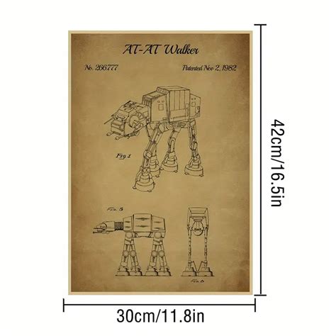 4 бр Ретро плакат с патент картина за стена от Междузвездни Temu Bulgaria