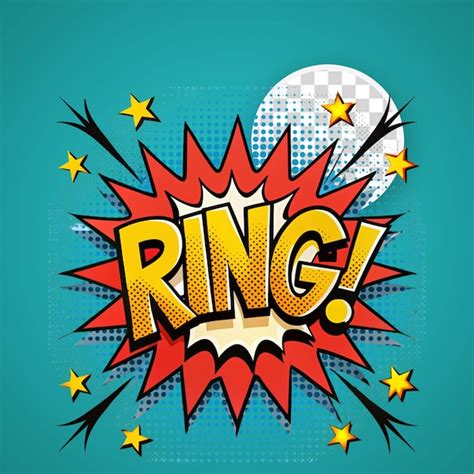 Premium Psd Ring Explosion Pop Art Comic Design