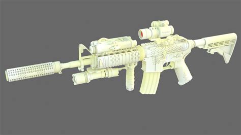 M4 Sopmod Navyseal 3d Model 109 Max Free3d