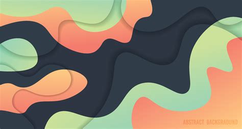 Abstract Gradient Wavy Style Of Fluid Pattern Design Template Overlapping Style Of Motion Style