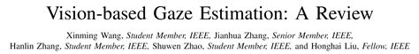 [gaze Estimation] Vision Based Gaze Estimation A Review 1 My Record