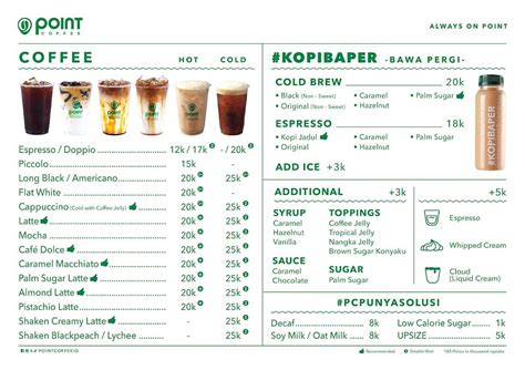 Menu At Point Coffee Cimahi