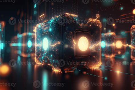 Futuristic Big Data Visualization Concept Visual Information