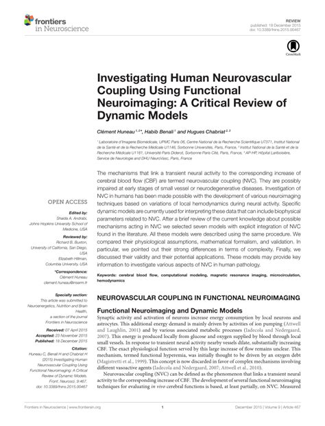 Pdf Investigating Human Neurovascular Coupling Using Functional