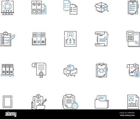Folders And Files Outline Icons Collection Folders Files Organize