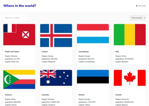 Frontend Mentor Countries With React Tailwind Css Coding Challenge