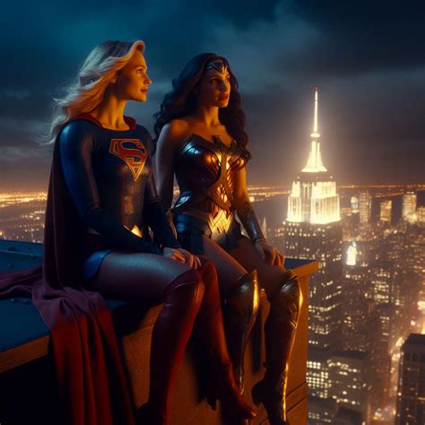 Supergirl And Wonder Woman Ai Art By Evandromarquesamv On Deviantart
