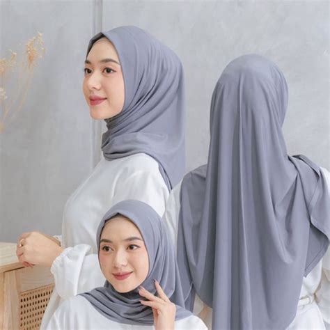 Instant Hijab Triangle Oval Jersy Latest Simple Hijab Hijab Bergo Jersey Shopee Malaysia