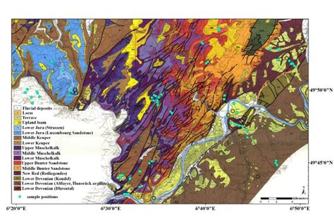 Geologic Map Of The Study Area With Sample Positions Download Scientific Diagram Geologic Map Of The Study Area With Sample Positions Download Scientific Diagram