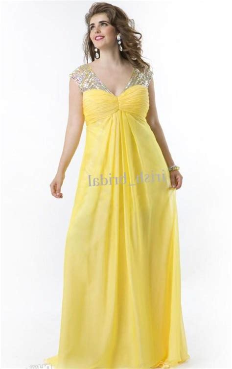 Yellow Plus Size Prom Dresses Pluslookeu Collection
