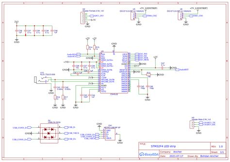stm32f4 ledstrip oshwlab