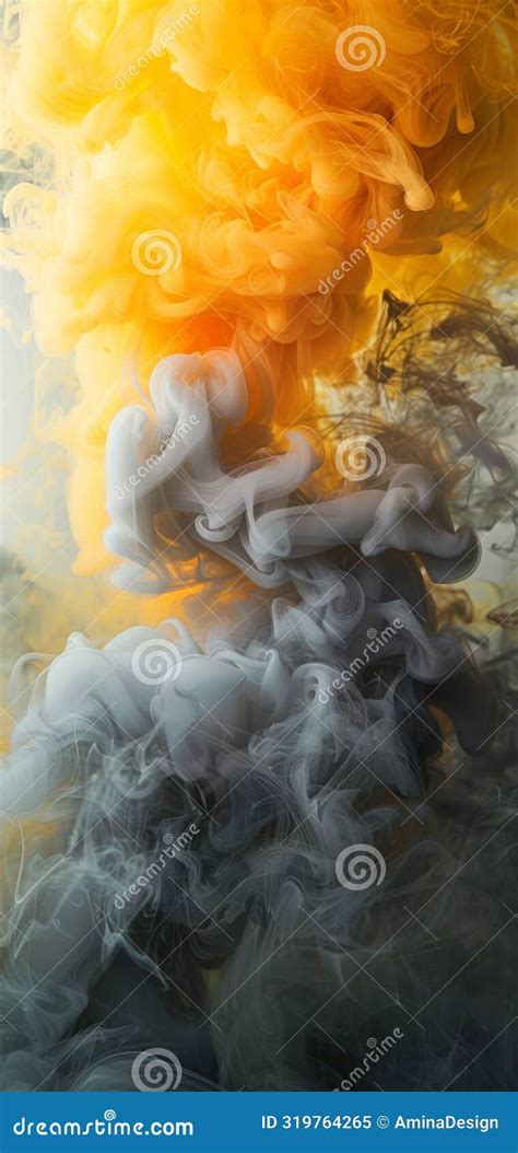 The Background Features Vibrant Abstract Orange And Gray Smoky Swirls With A Dynamic Visual