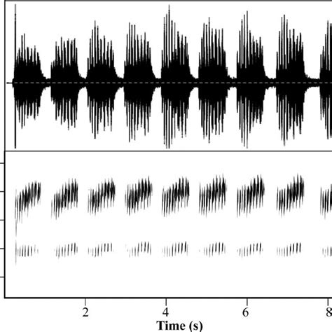 Waveform Above And Spectogram Below Depicting The Relative Download Scientific Diagram