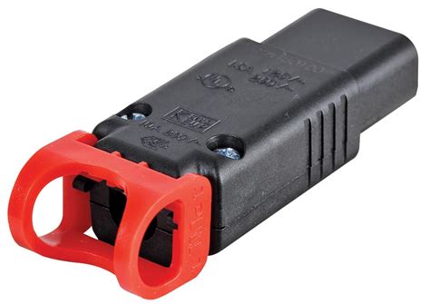 Iec Lock Pa130100bk Pa130100bk Lock Locking Rewireable C13 Connector India Tanotis