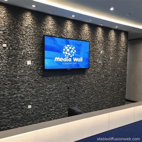 Modern Media Display Wall Stable Diffusion Online Modern Media Display Wall Stable Diffusion Online