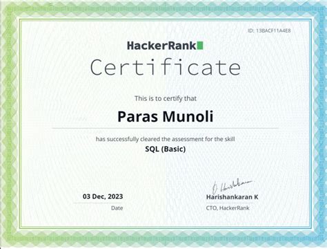 Sqldatabase Sql Sqlskills Hackerrank Codingjourney Paras Munoli