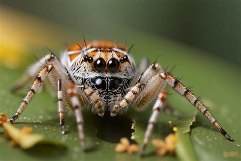 Closeup Of A Spider On A Spider Web Premium Ai Generated Image