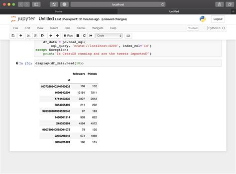 Cratedb Blog Machine Learning And Cratedb Part Two Getting Started With Jupyter
