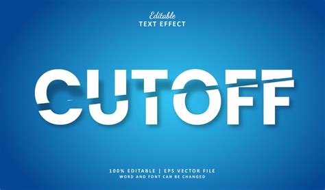 Premium Vector Cut Off Editable Text Effect Style