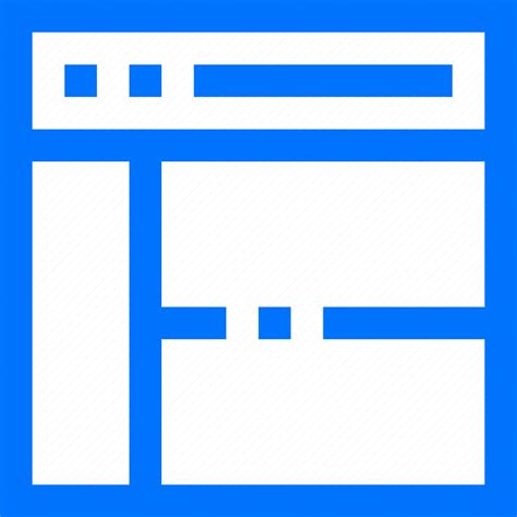 Browser Flowchart Layout Sections Three Website Wireframe Icon