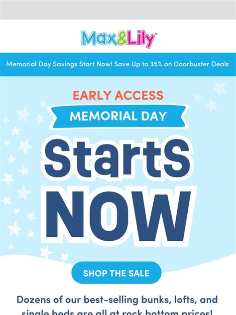 Max And Lily Access Early Memorial Day Deals Now⭐ Milled