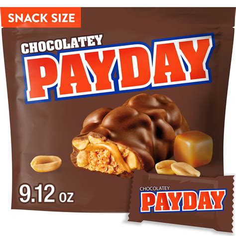 Payday Caramel Peanut And Chocolate Snack Size Candy 912 Oz Bag