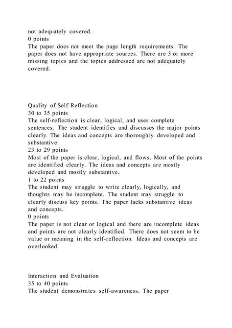 Couc 698self Reflection Paper Assignment Instructionsoverv Docx