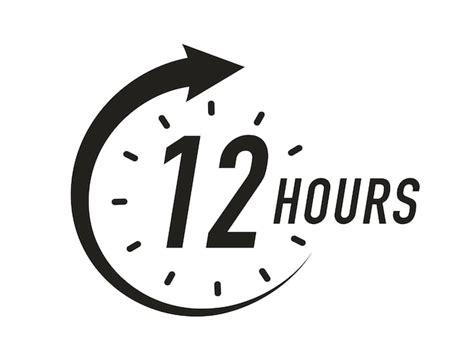 Premium Vector 12 Hours Timer Vector Symbol Black Color Premium Vector 12 Hours Timer Vector Symbol Black Color