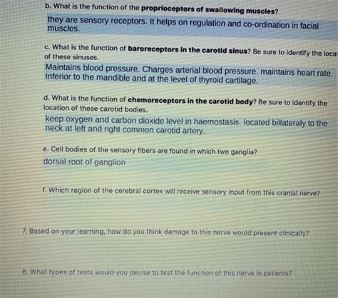Solved B What Is The Function Of The Proprioceptors Of