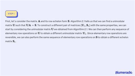 Solvedalgorithm 21 Shows That For Any Given Matrix 𝐀 There Exists A