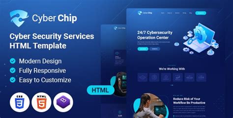 Cyberchip Web Security Html Website Template Cloud Template