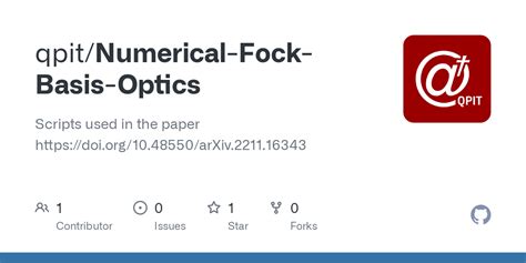 Github Qpit Numerical Fock Basis Optics Scripts Used In The Paper Https Doi Org