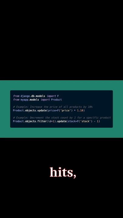 django trick using f expressions for efficient field updates youtube