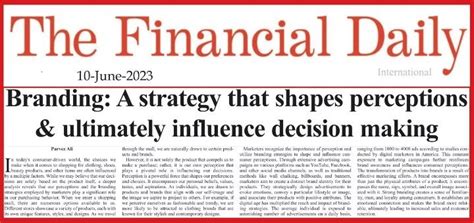 Parvez Ali On Linkedin Iam Glad To Share That My Article Branding A Strategy That Shapes