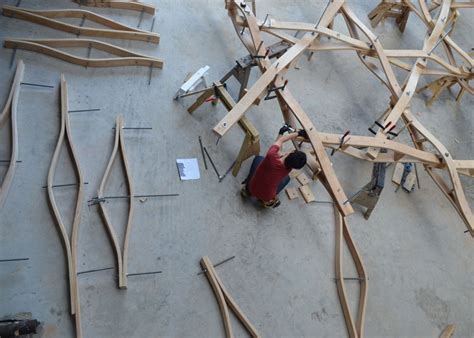 Wood Shelter With Lattice Roof By Architectural Association Babes