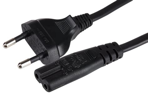 Maplin Iec C7 Fig 8 2 Pin Plug To Eu 2 Pin Plug Power Supply Cable 2m Maplin The