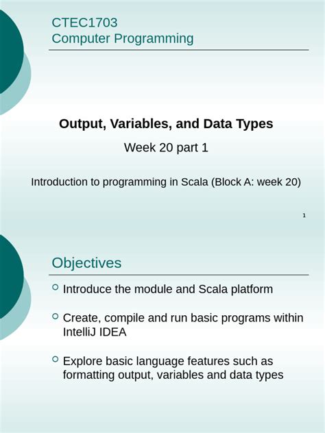 Output Variables Datatypes Week20part1 Block A Pdf Computer Program