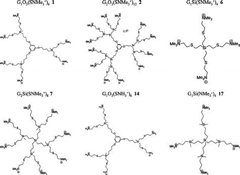 Molecular Structure Of The Selected Dendrimers Tested As Amoebicidal