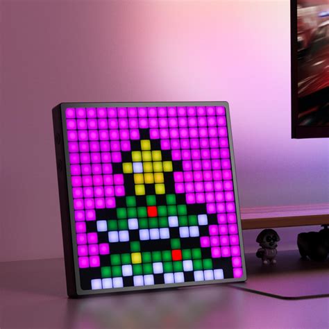 mua led pixel art display smart clock rgb pixel matrix panel diy