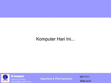Pengenalan Algoritma Komputer Ppt