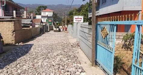 ပင်းတယမြို့၌ ၂၀၂၁ ၂၀၂၂ ခုဘဏ္ဍာနှစ် ဒုတိယ ၃ လပတ် ငွေလုံးငွေရင်းဖြင့် ကတ္တရာလမ်းခင်းခြင်း ဆောင်ရွက