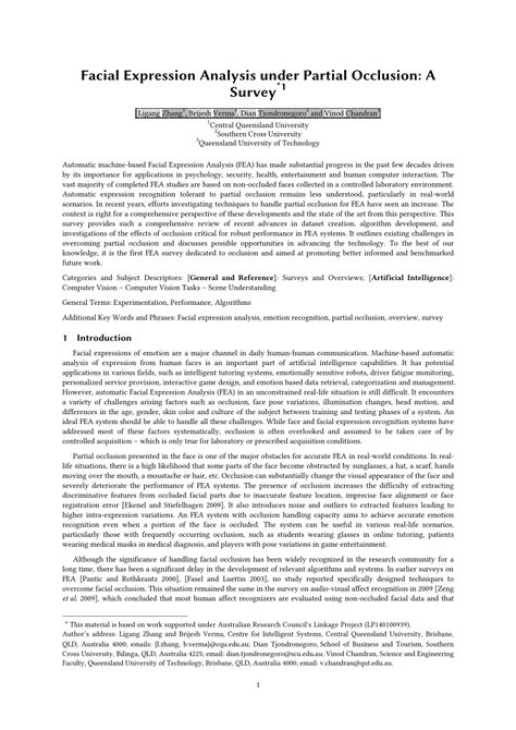 Pdf Facial Expression Analysis Under Partial Occlusion A Survey